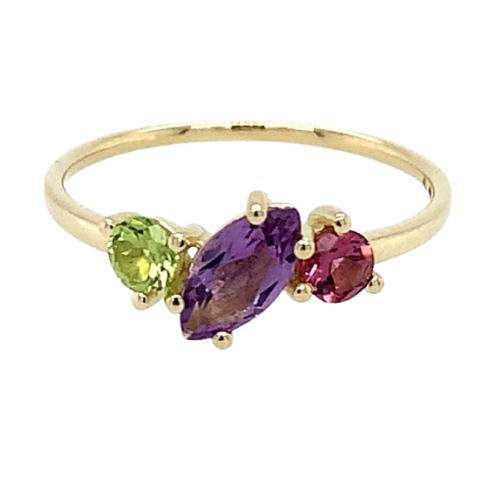 Amethyst peridot ring store